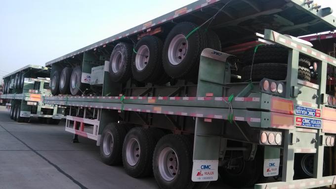 40 ft Container Shipping Flatbed Semi Trailer With JOST Landing Gear ...