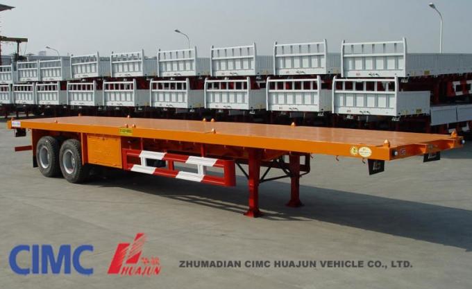 CIMC Flatbed Trailer 40 Feet 20 Feet Container Semi Trailer with 40 Ton ...