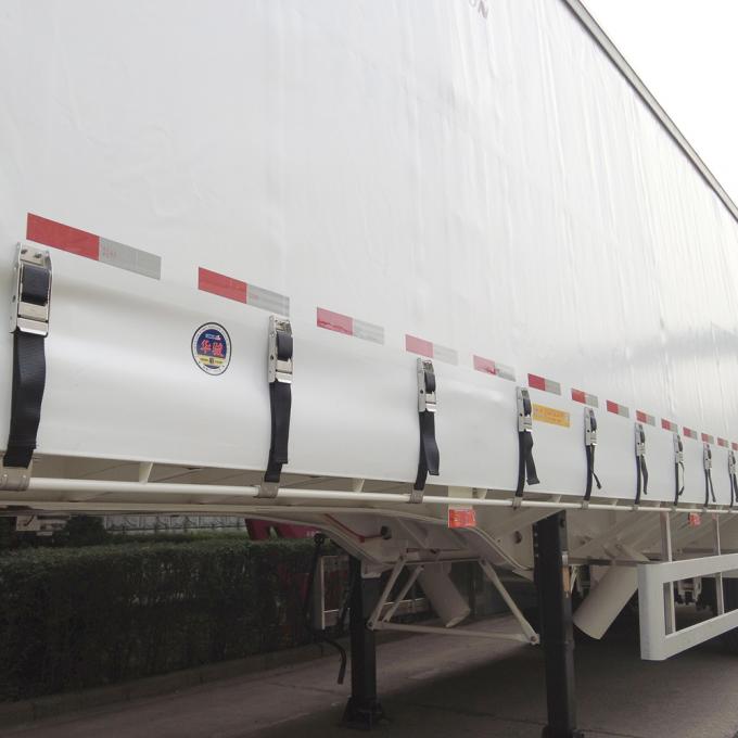 CIMC HUAJUN Trailer Curtain Tensioner 3 Axles 40 ft Drop Deck for Dry ...