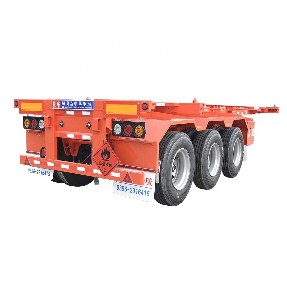 40T Max Payload Air Suspension Extendable Slider Skeleton Container ...