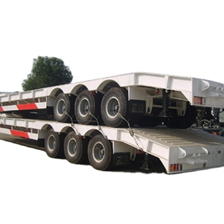 20 to 100 Ton Max Payload Steel 3 Axles Lowbed Semi Trailer for Heavy ...